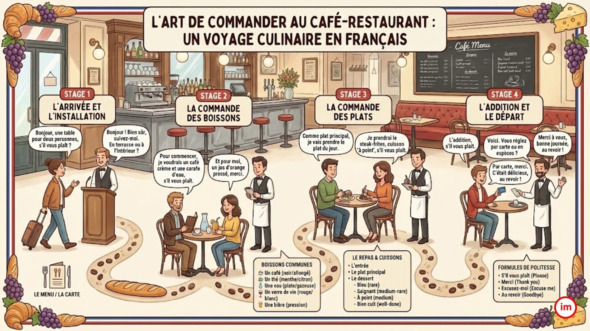 L’art de commander au café en français - imagiers.net