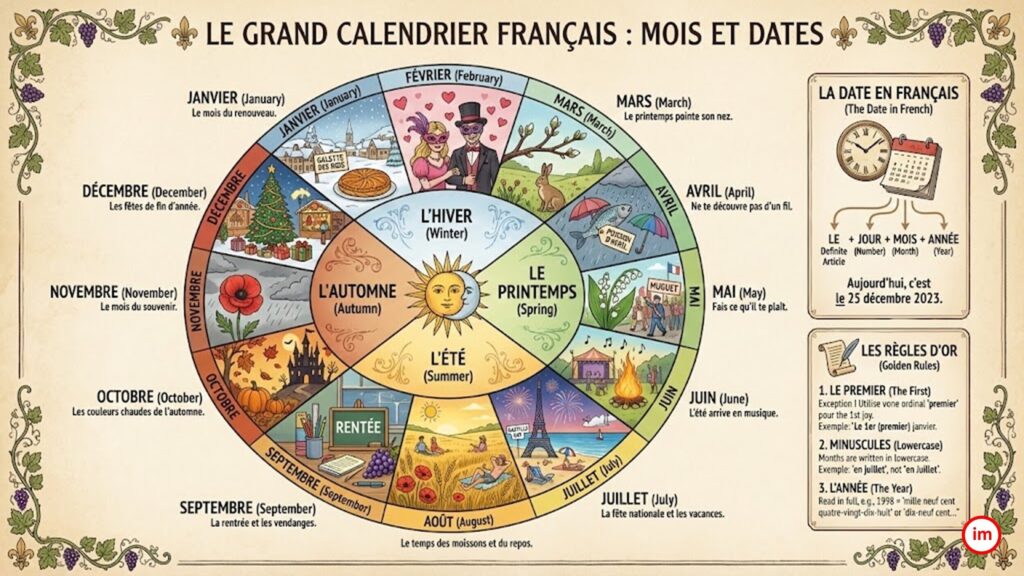 Les mois et les saisons en français - imagiers.net